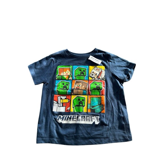Old Navy | Shirts & Tops | Nwt Old Navy Minecraft Characters Tshirt ...